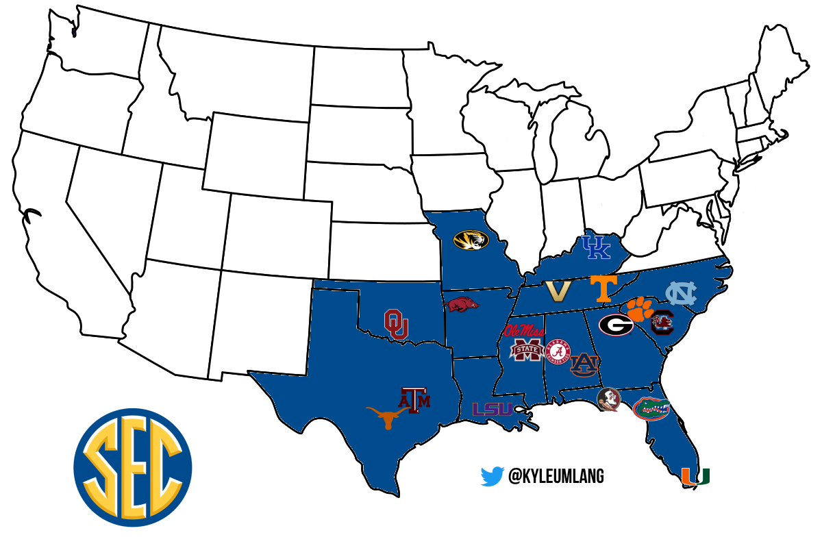 Southeastern Conference Map