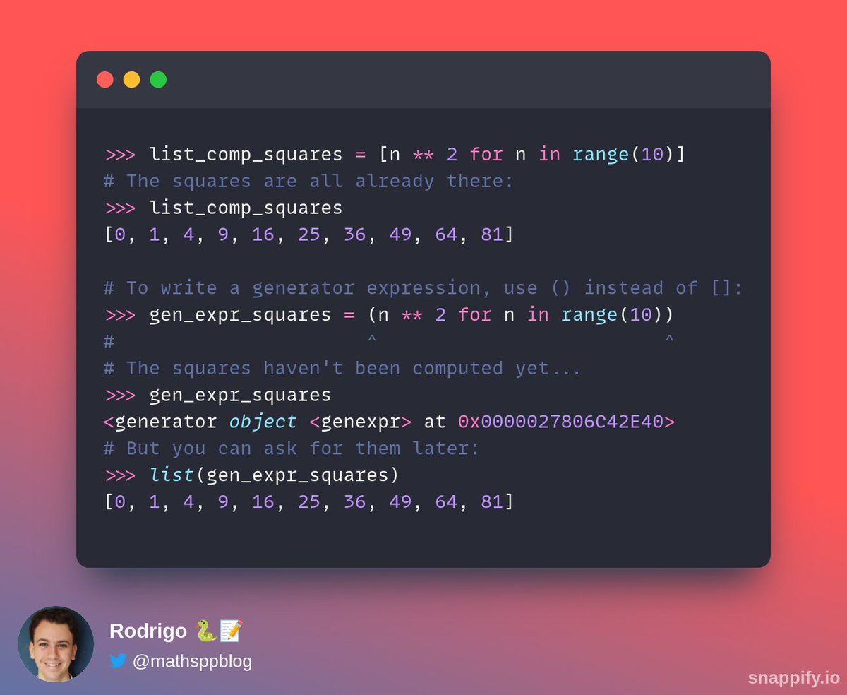 Day 94/100 of learning and practising Python 🐍 list comprehensions ...