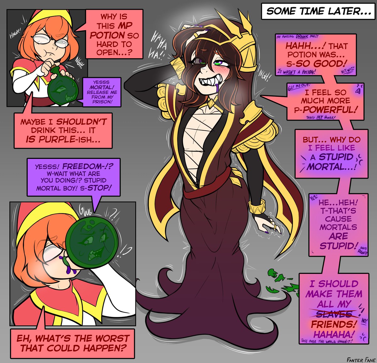 Fanter Fane NSFW on Twitter: "Commission for Walabaloo! Corruption by Lich! The squire, low on ...