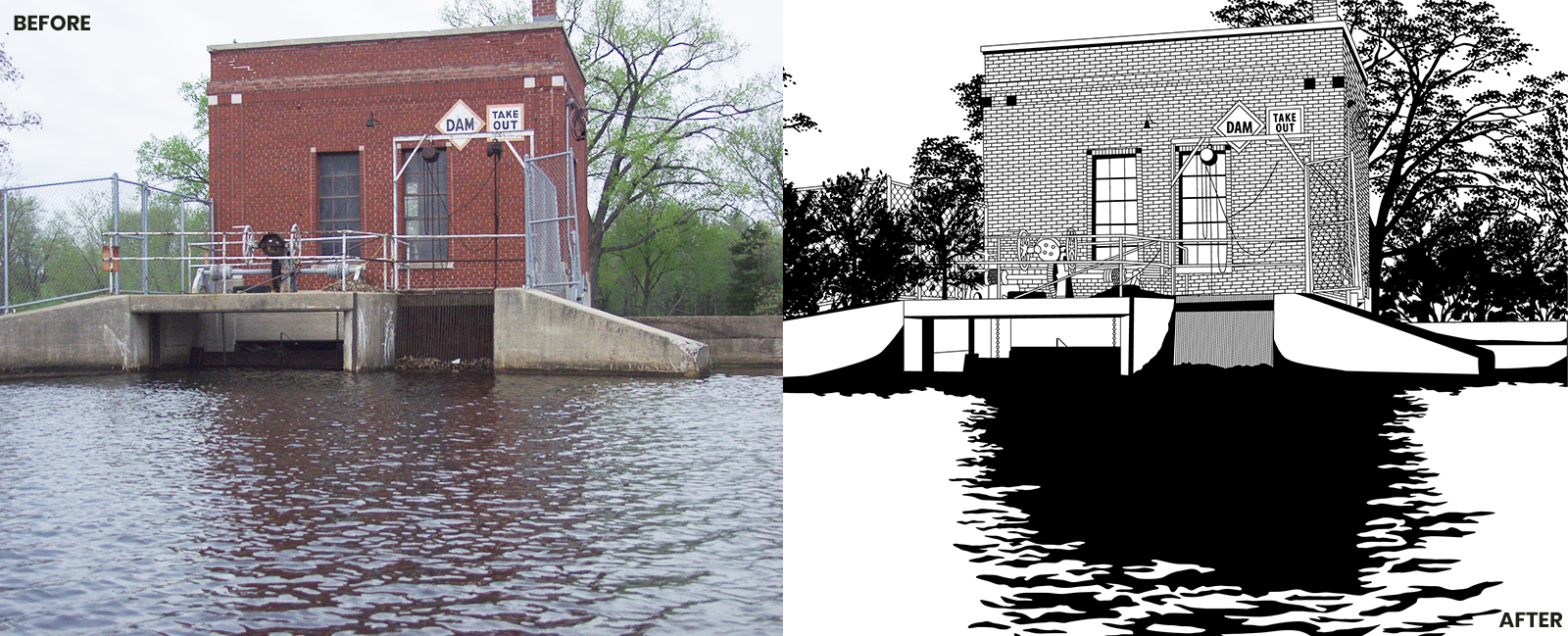 Vectorize Images Image Processing Service On Twitter Old Building Vectorization Before