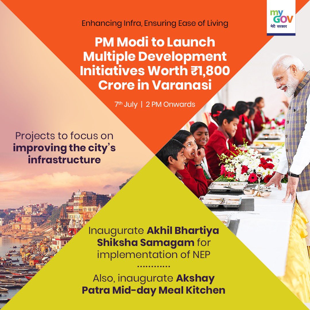 MyGovIndia on Twitter: "PM @narendramodi will inaugurate several development initiatives in ...