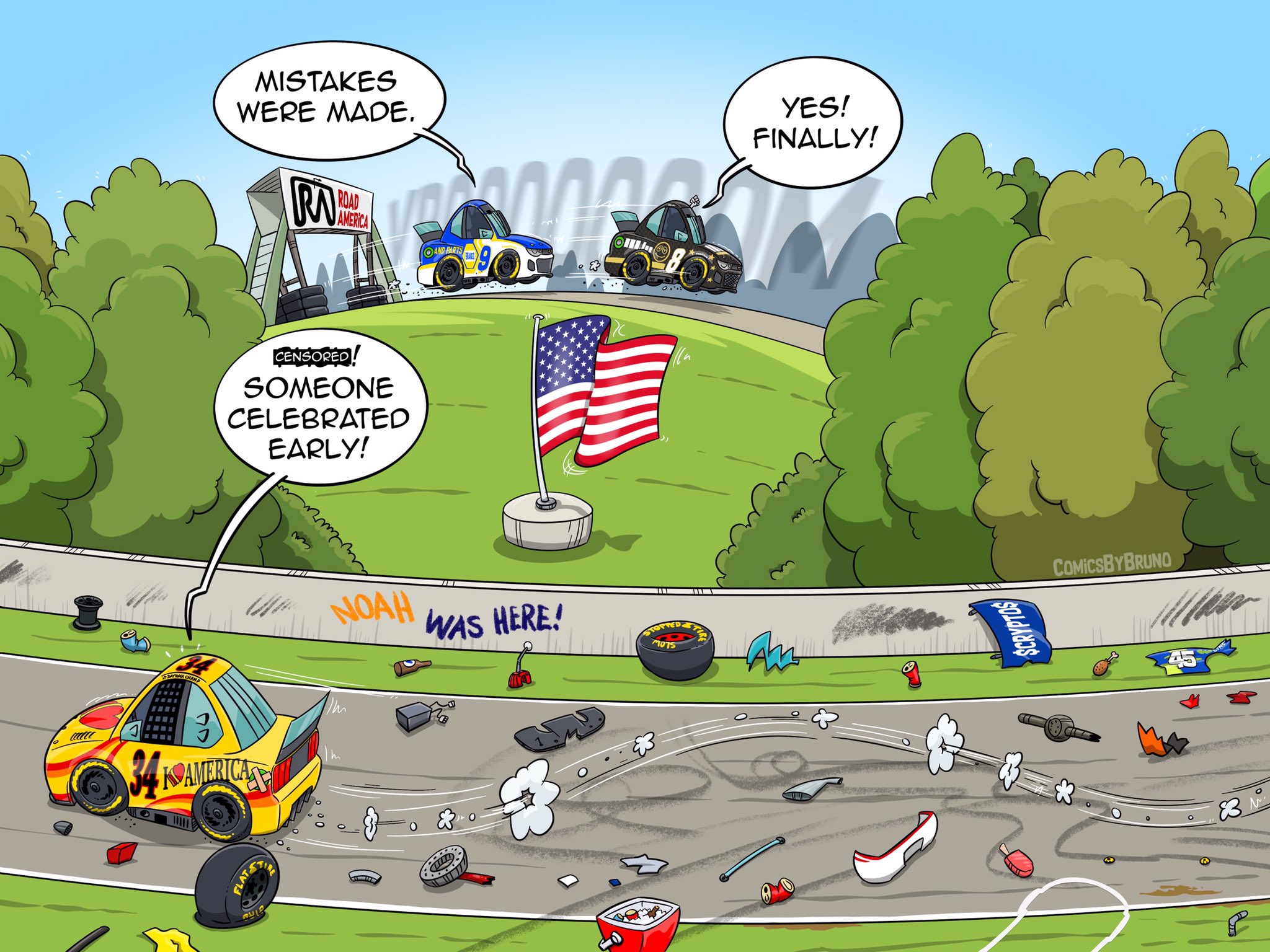 Funny Nascar Cartoon