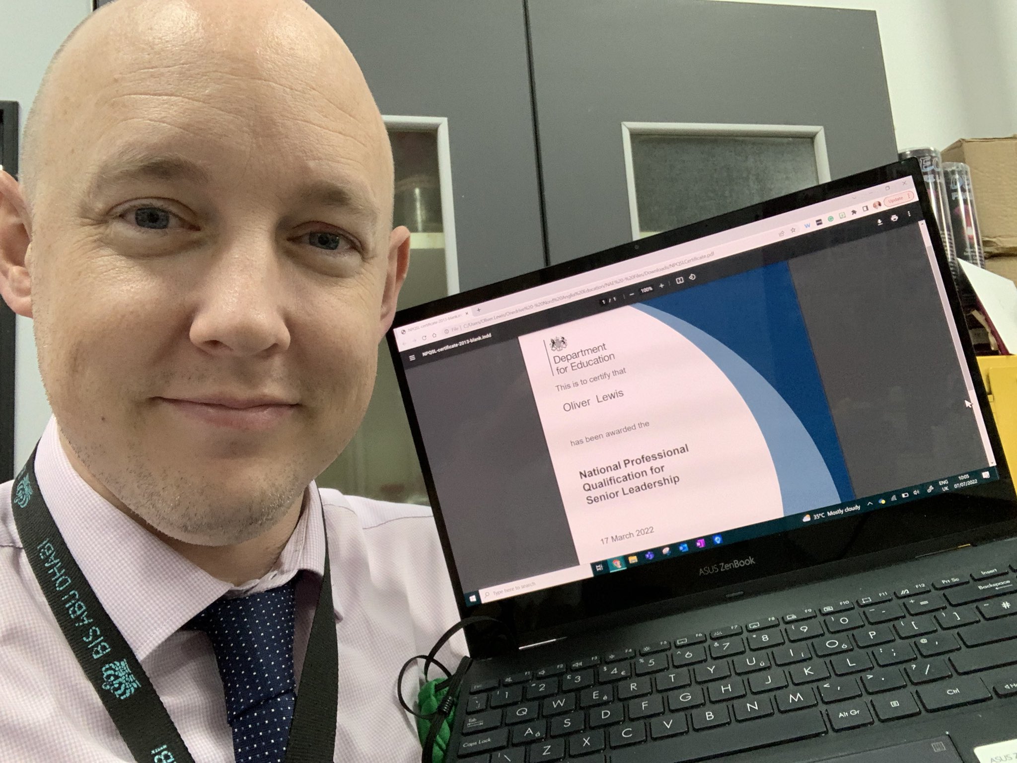 Olly Lewis FCCT on Twitter: "Final day teaching in 🇦🇪 & passed #NPQSL 🥳 ...