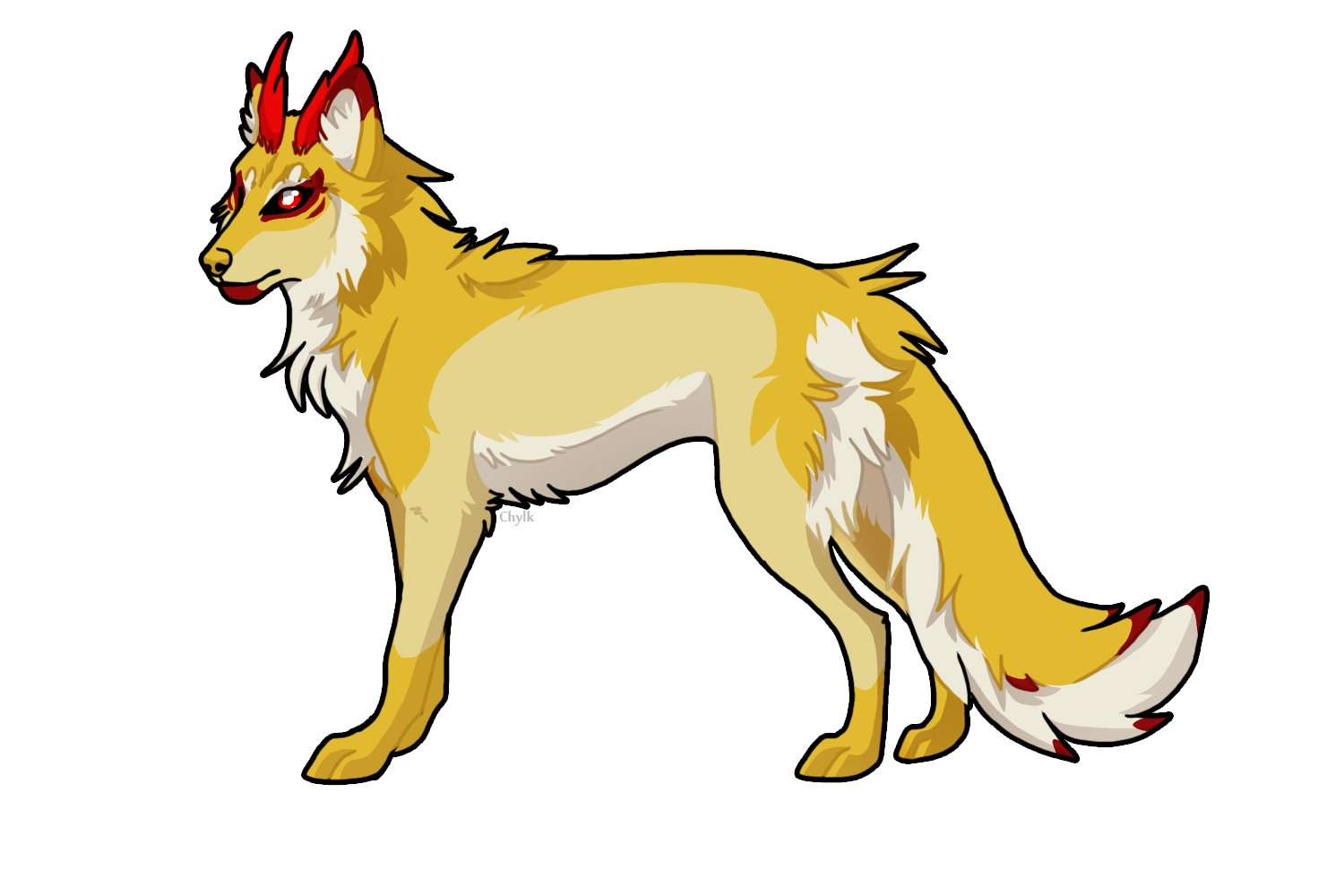 Anime Yellow Wolf