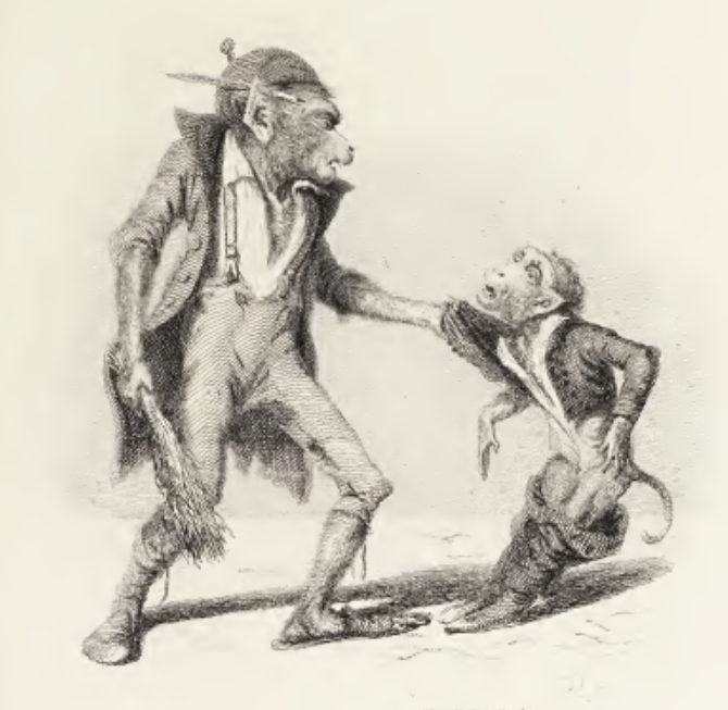 Remove the Mask Monkey-ana, or Men in Miniature. Designed and Etched by ...