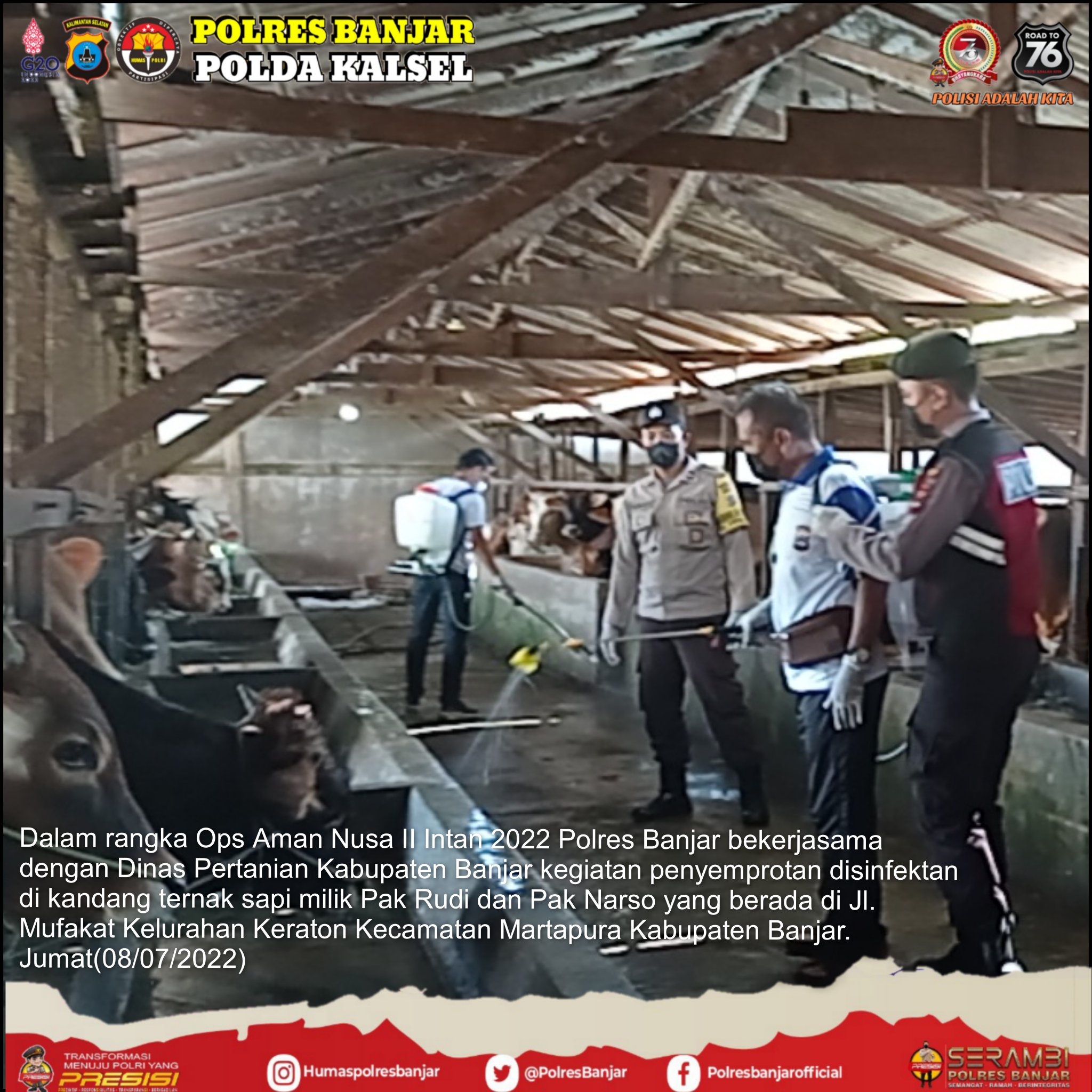 HUMAS POLRES BANJAR on Twitter: "Dalam rangka Ops Aman Nusa II Intan 2022 Polres Banjar ...