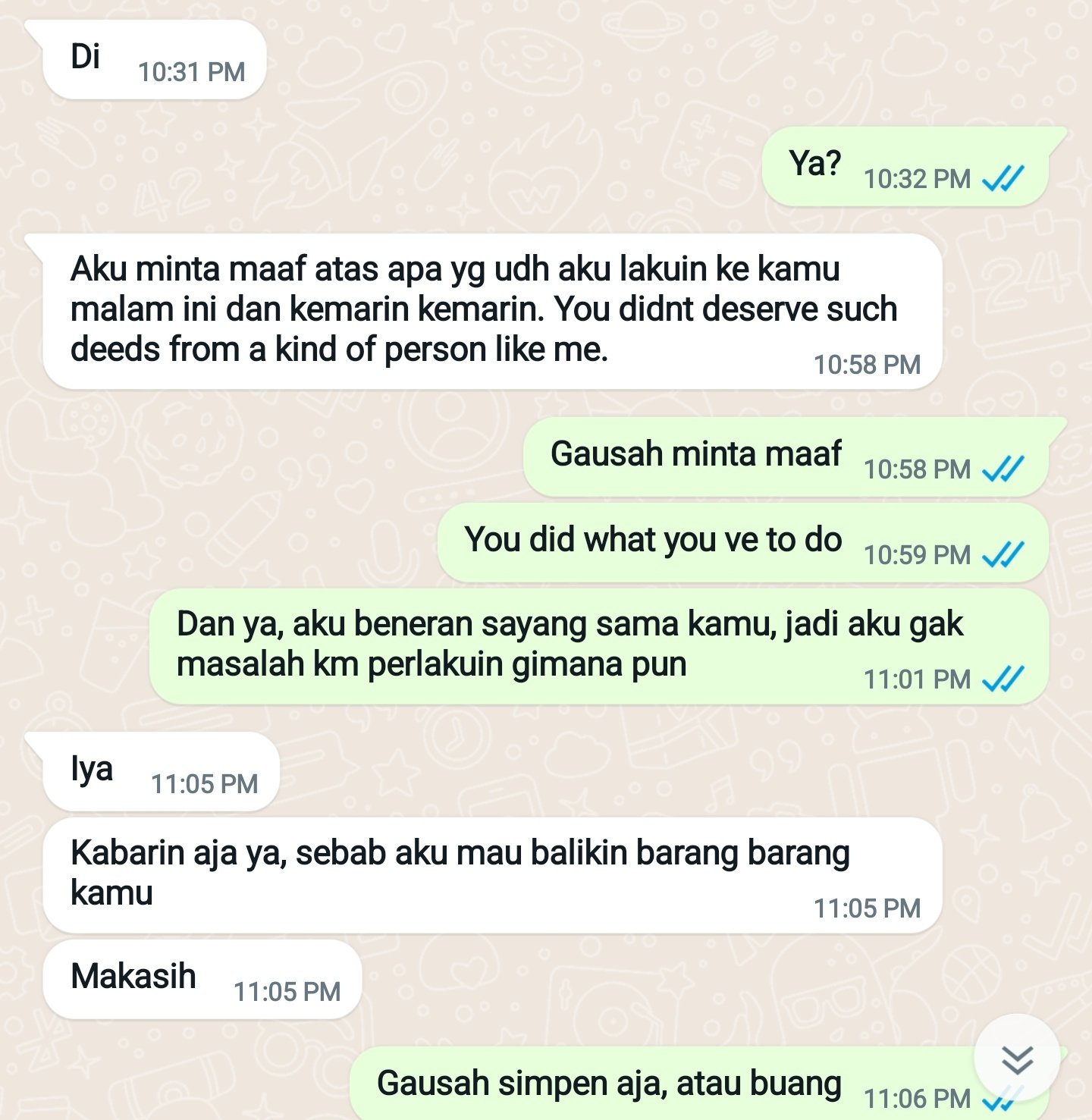 𝓓𝓮𝓇 on Twitter: "Mau dia ngapain aja, gue tetep sayang sama dia, entahlah, karena cuma dia yang ...