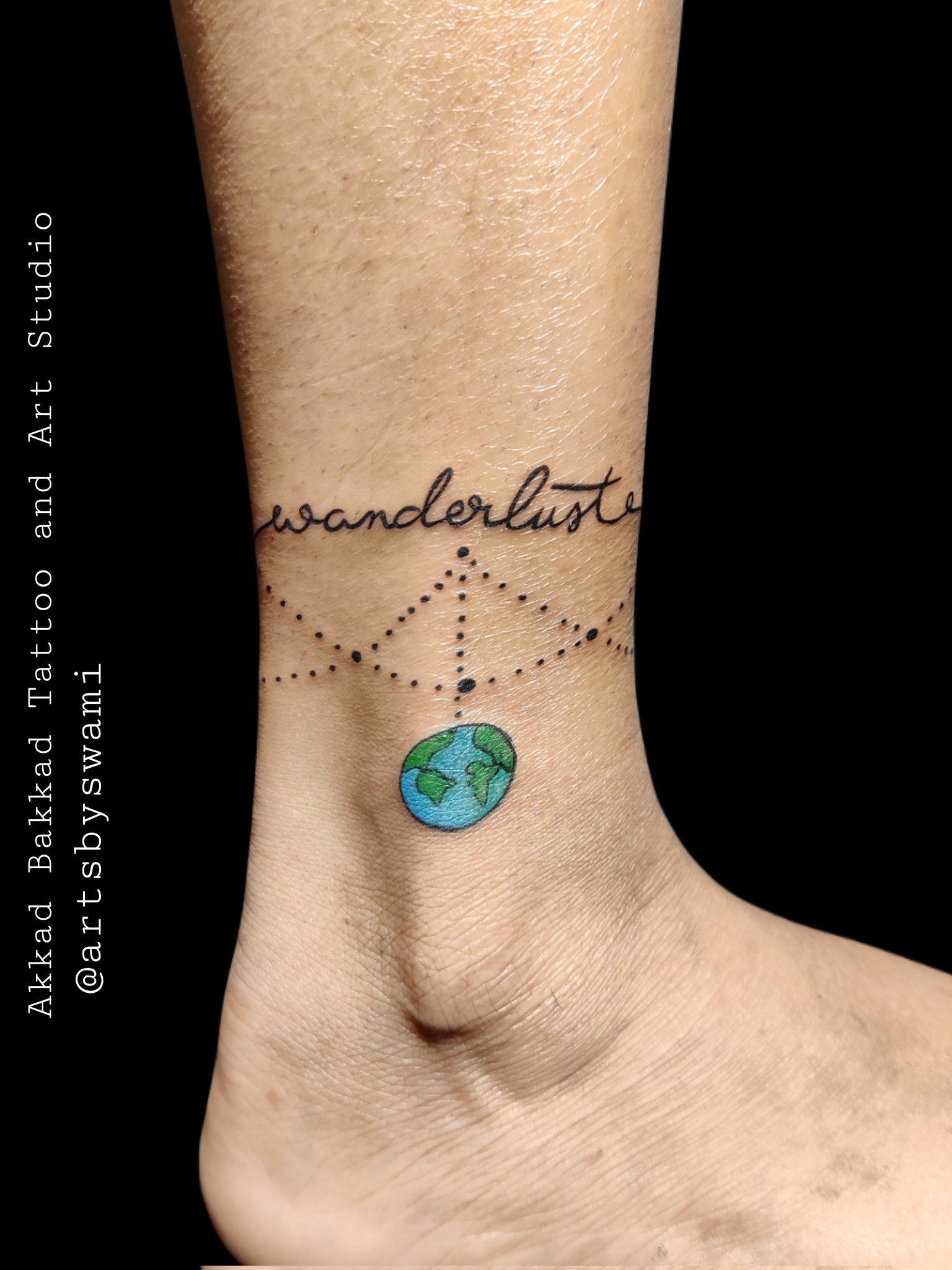 Wanderlust Foot Tattoo