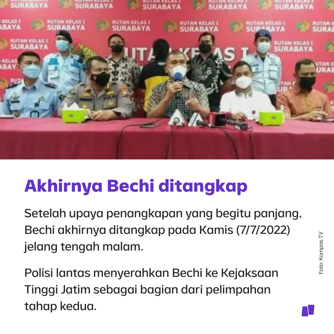 Kamis (7/7/2022) malam, Moch. Subchi Azal Tsani alias Bechi akhirnya ...
