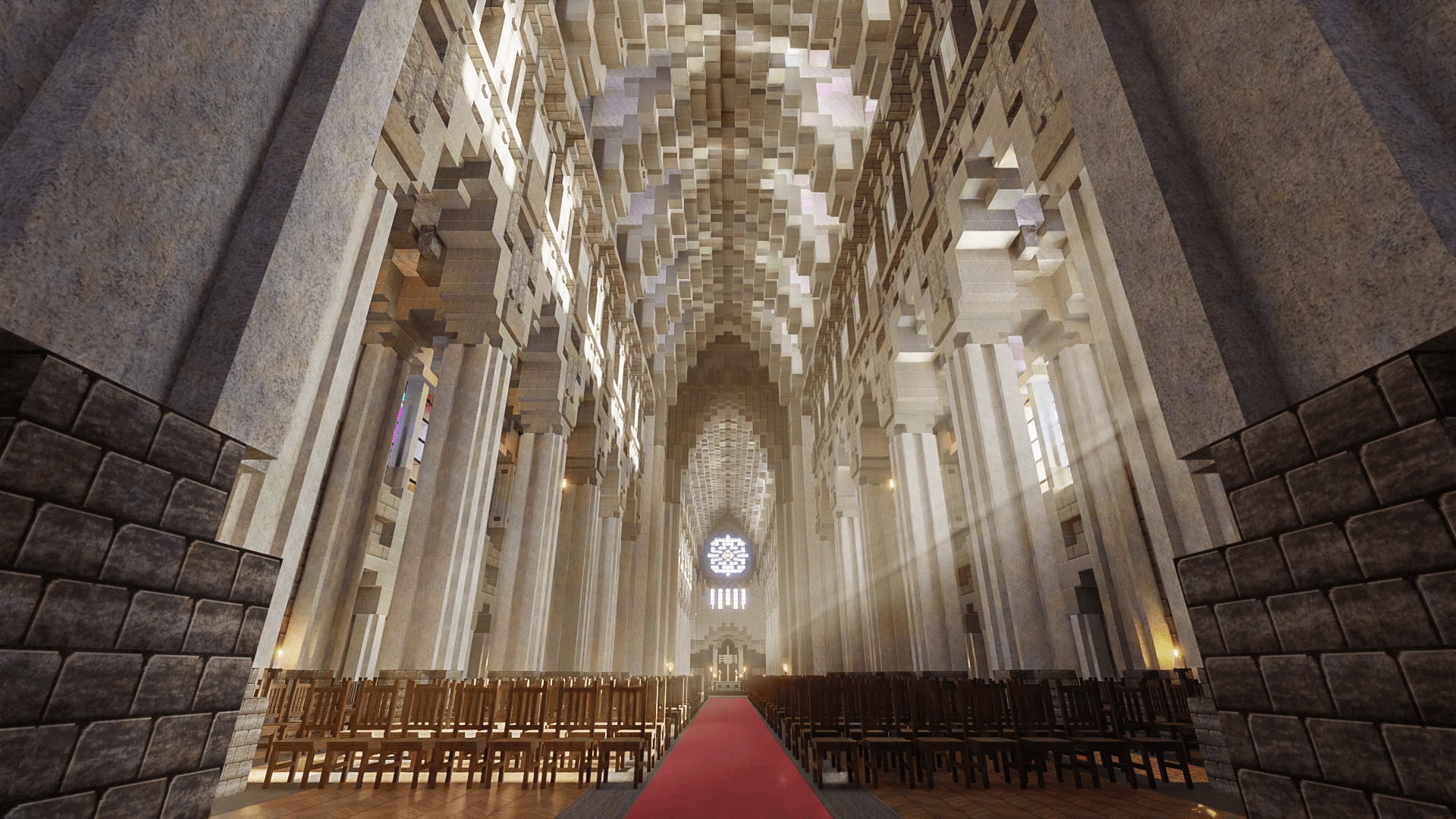 Minecraft Cathedral Interior