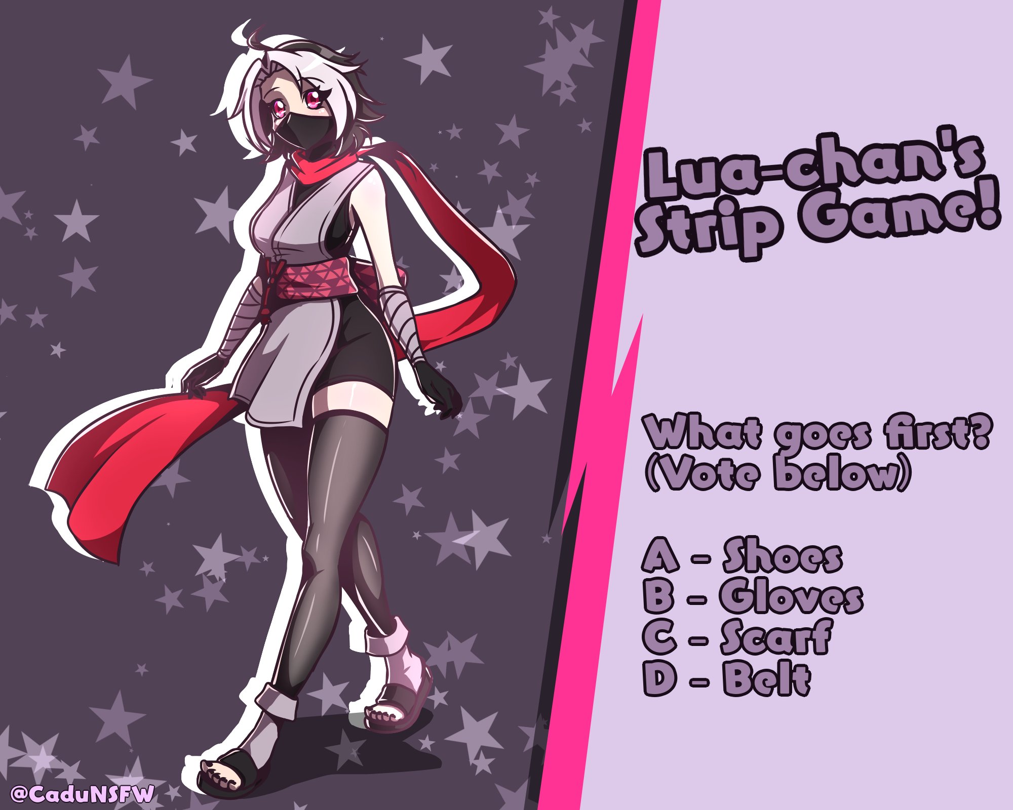 Cadu 🔞 -But in english- on Twitter: "LUA-CHAN IS STRIPPING FOR YOU! What will she take of first ...