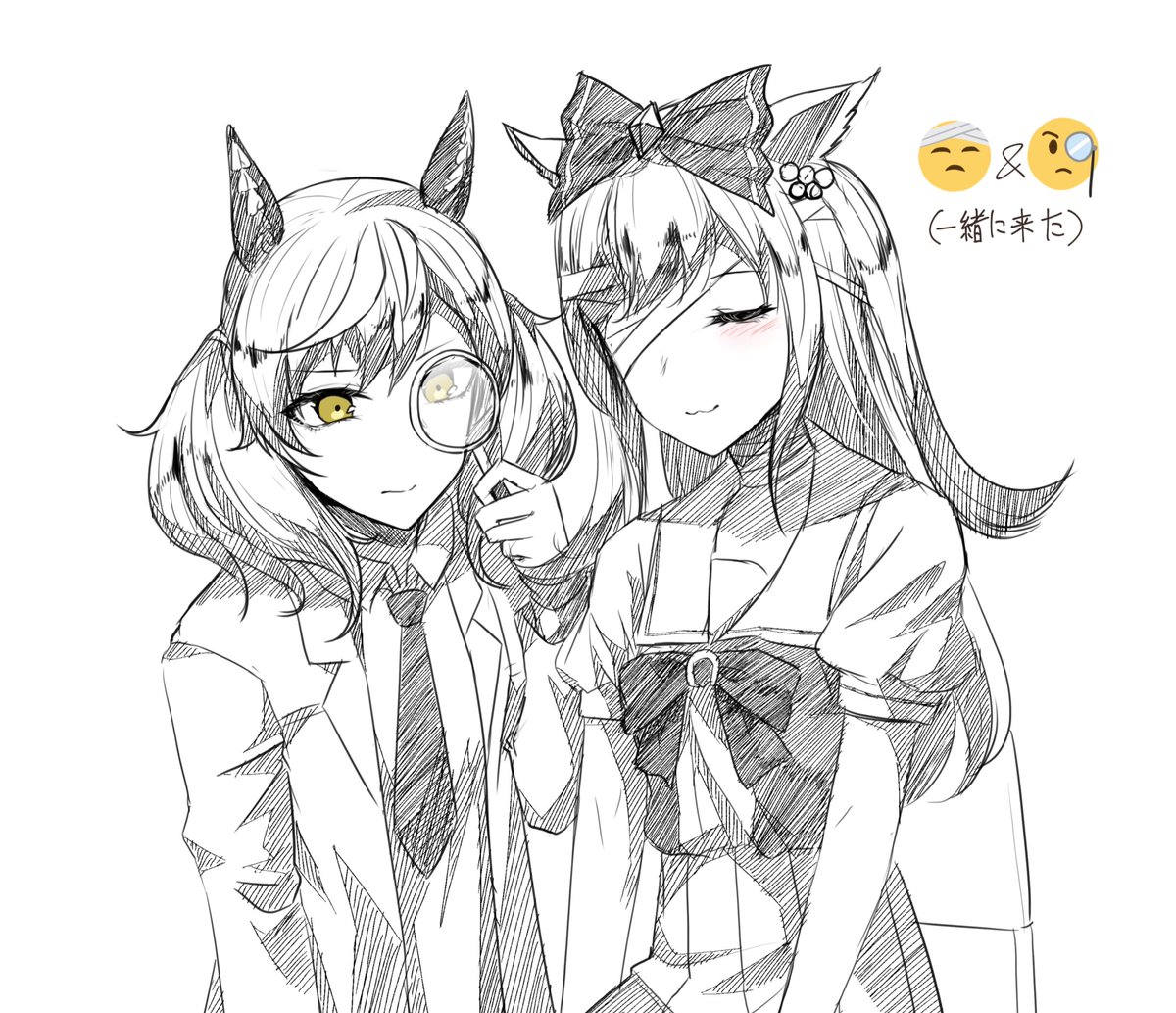 「リプで送られてきた絵文字の表情推しで描く のやつ! 😘😘🤕🧐😛😗 」|🦆すがも(OMAGUS)🦆のイラスト