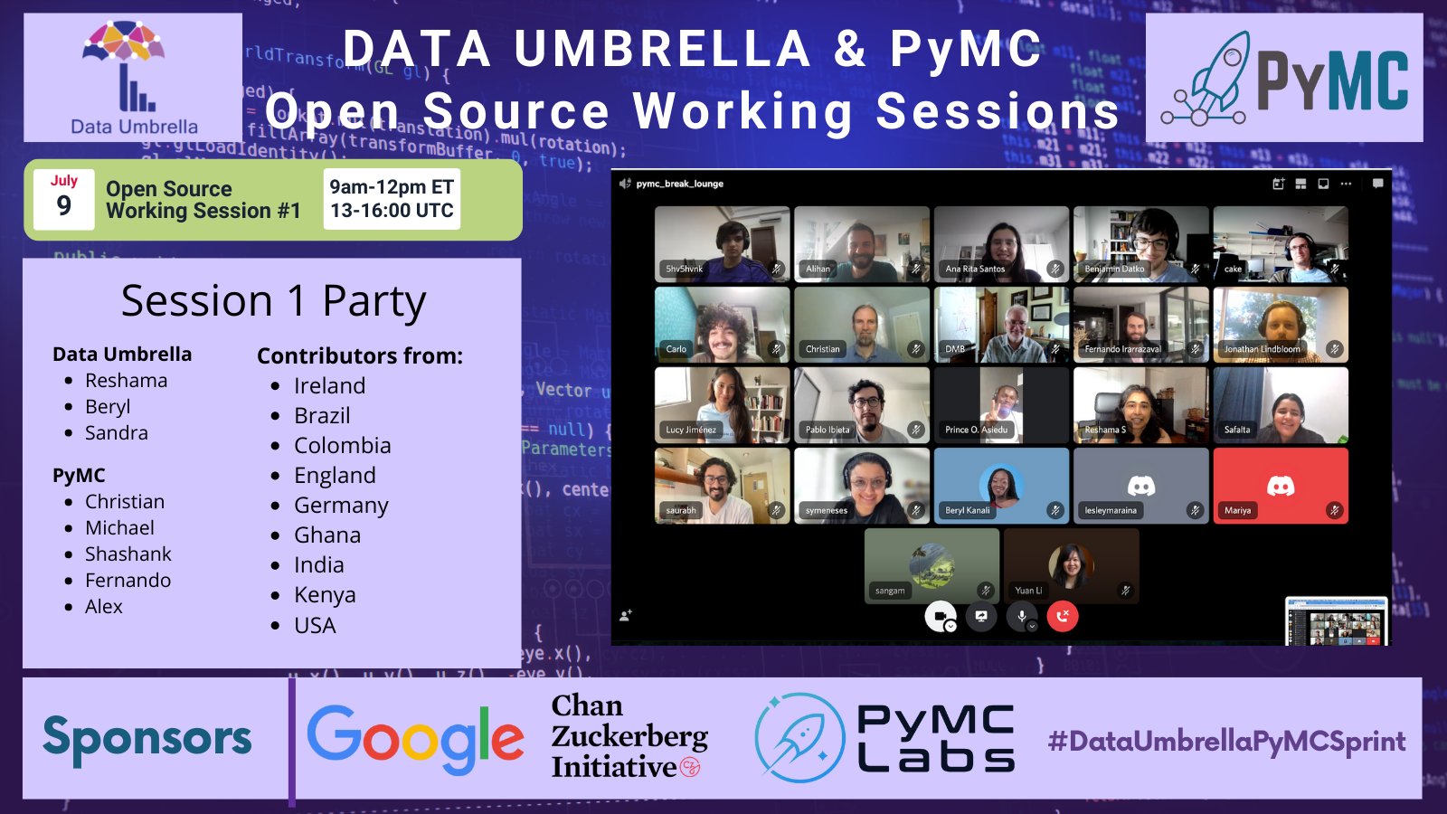Data Umbrella On Twitter 📢we Made It Through Session 1 Of The Dataumbrellapymcsprint Open 9124