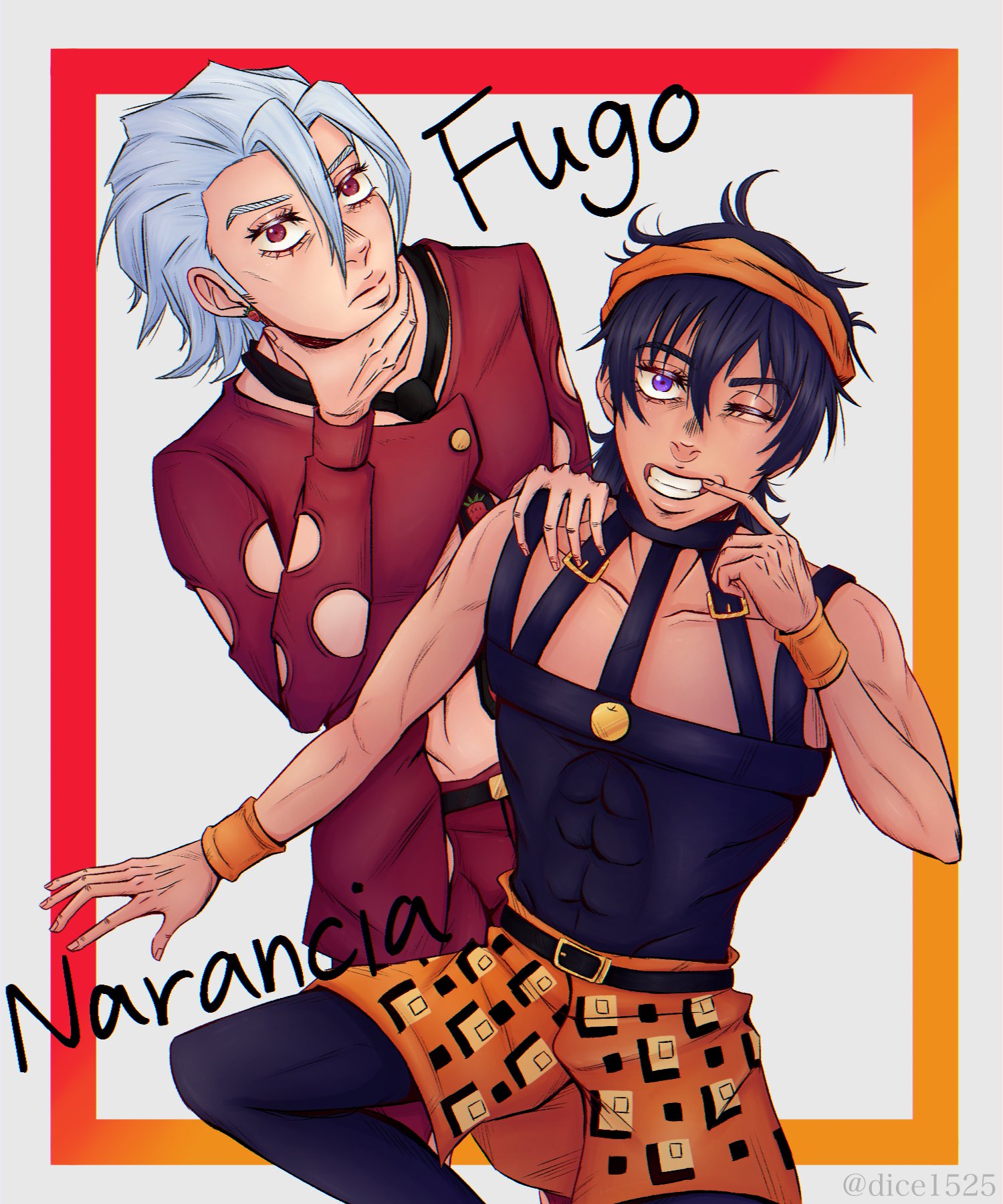 DICE🎲 on Twitter: "#jjba Fugo🍓& Narancia🍊 https://t.co/mdz7buHHsr" / Twitter