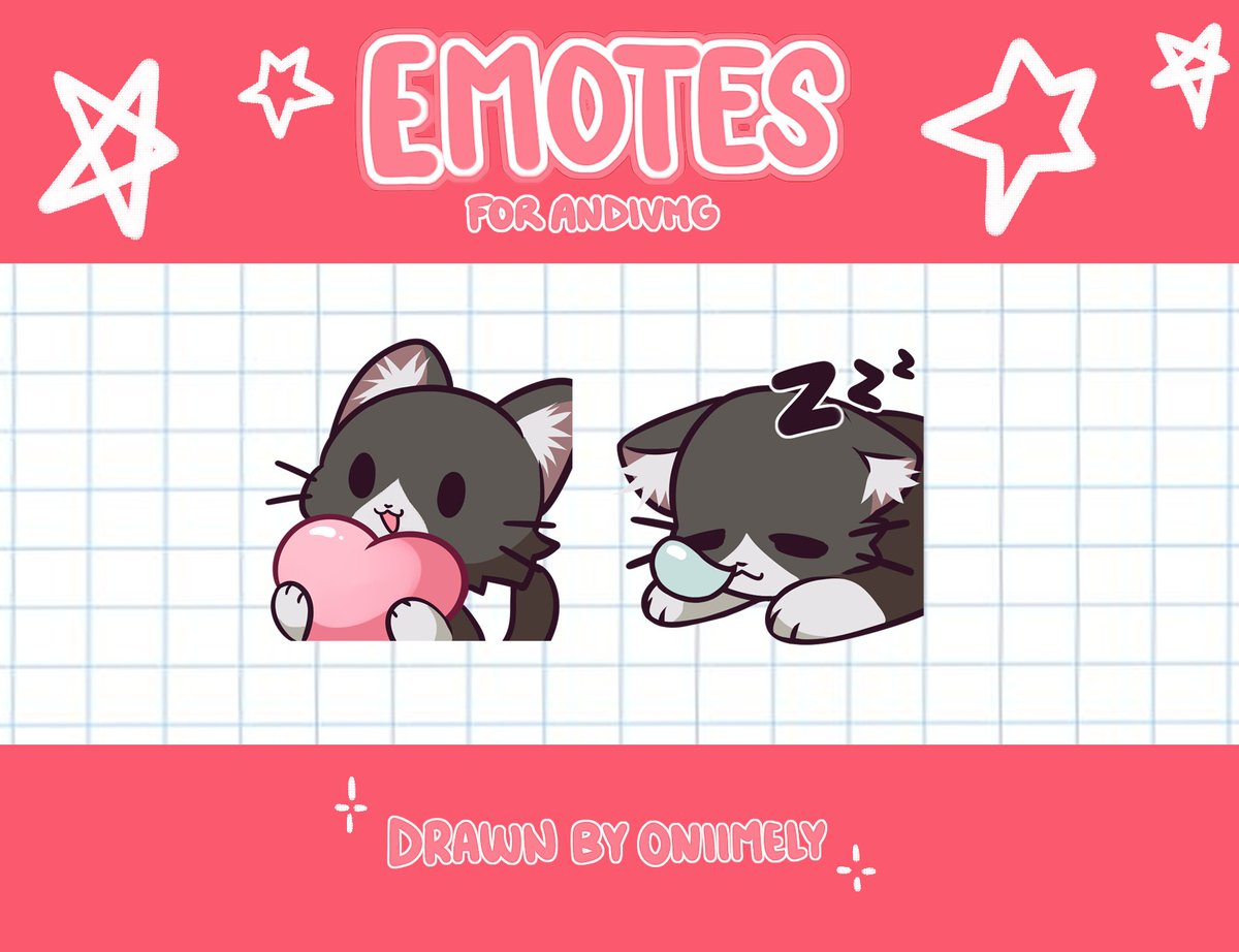 「Cute cat emotes for @andivmg ฅ^•ﻌ•^ฅ! 」Mely ️‍🔥PRIDE YCH OPENの漫画