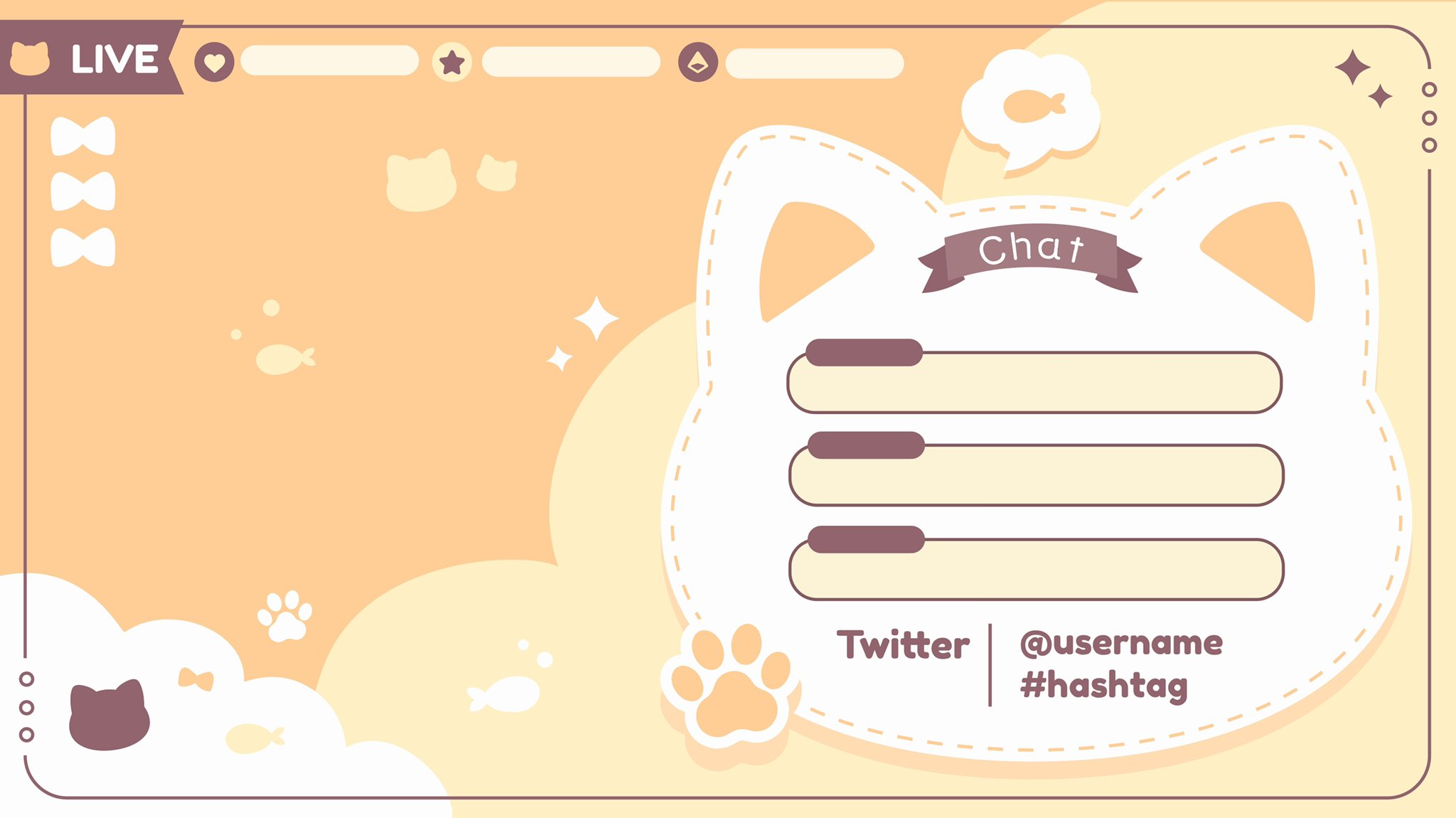 Nikki GZ on Twitter: "New Animated + Customisable Overlay set! 🐱💕 Include: - Just Chatting and ...