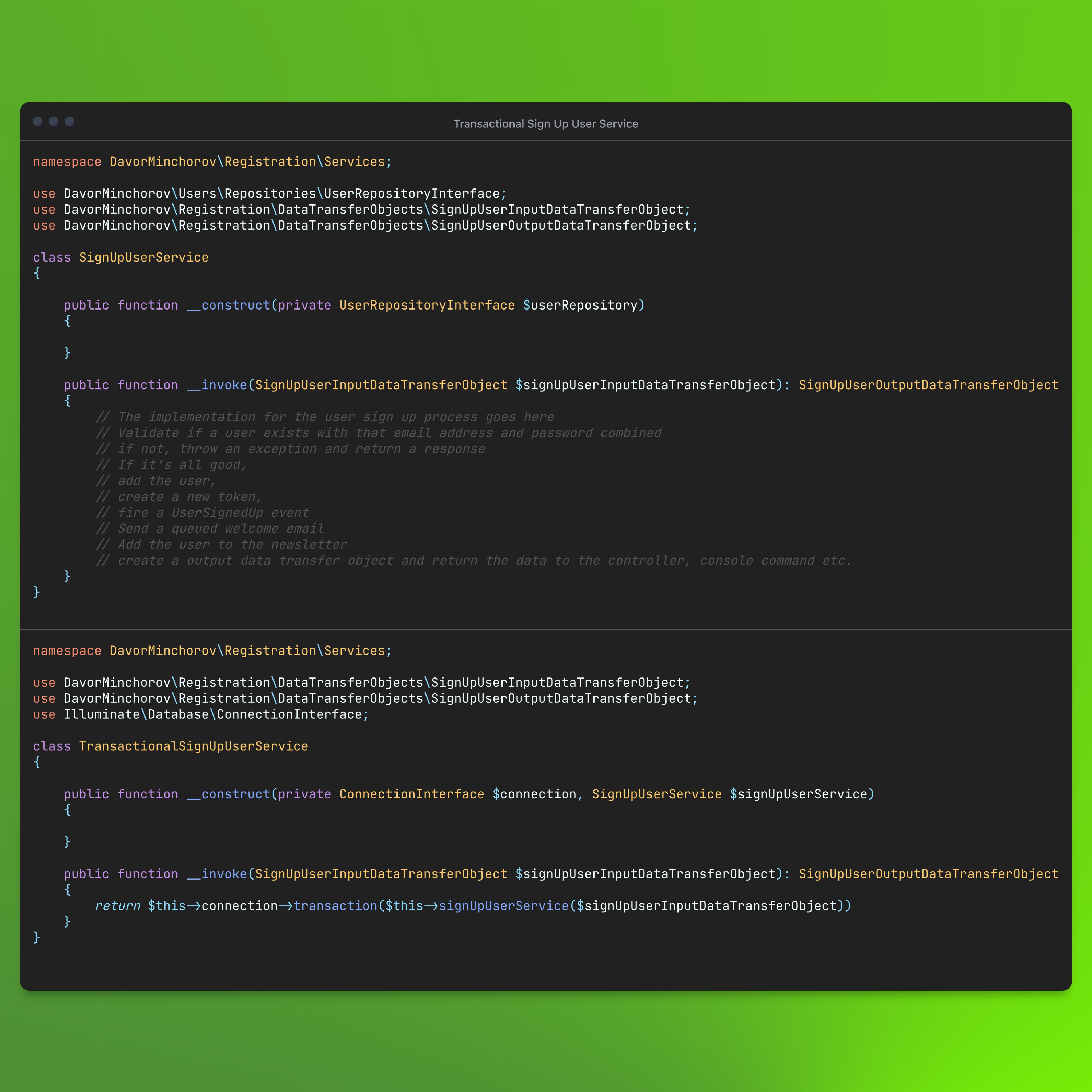 Davor Minchorov on Twitter: "🔥 Advanced PHP tip of the Day: The Repository Repositories are ...
