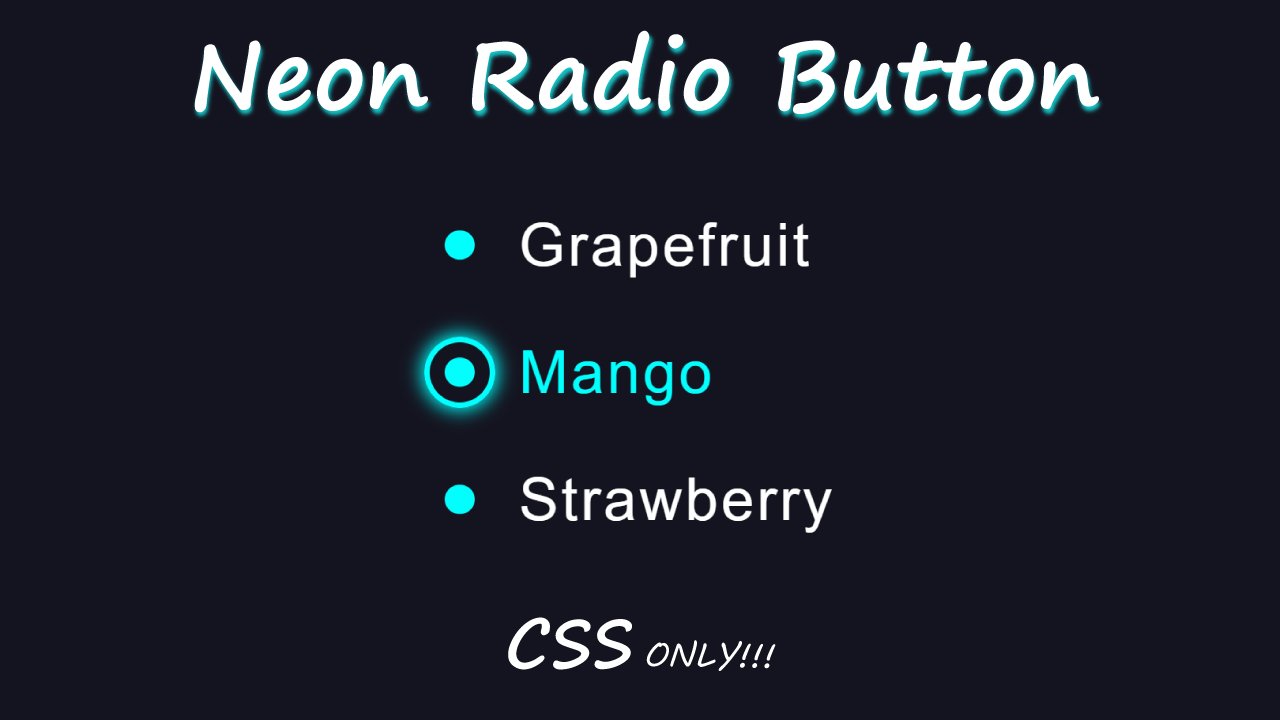 Frontend Web Design On Twitter Css Neon Radio Button Css Animation 👇watch This👇 T