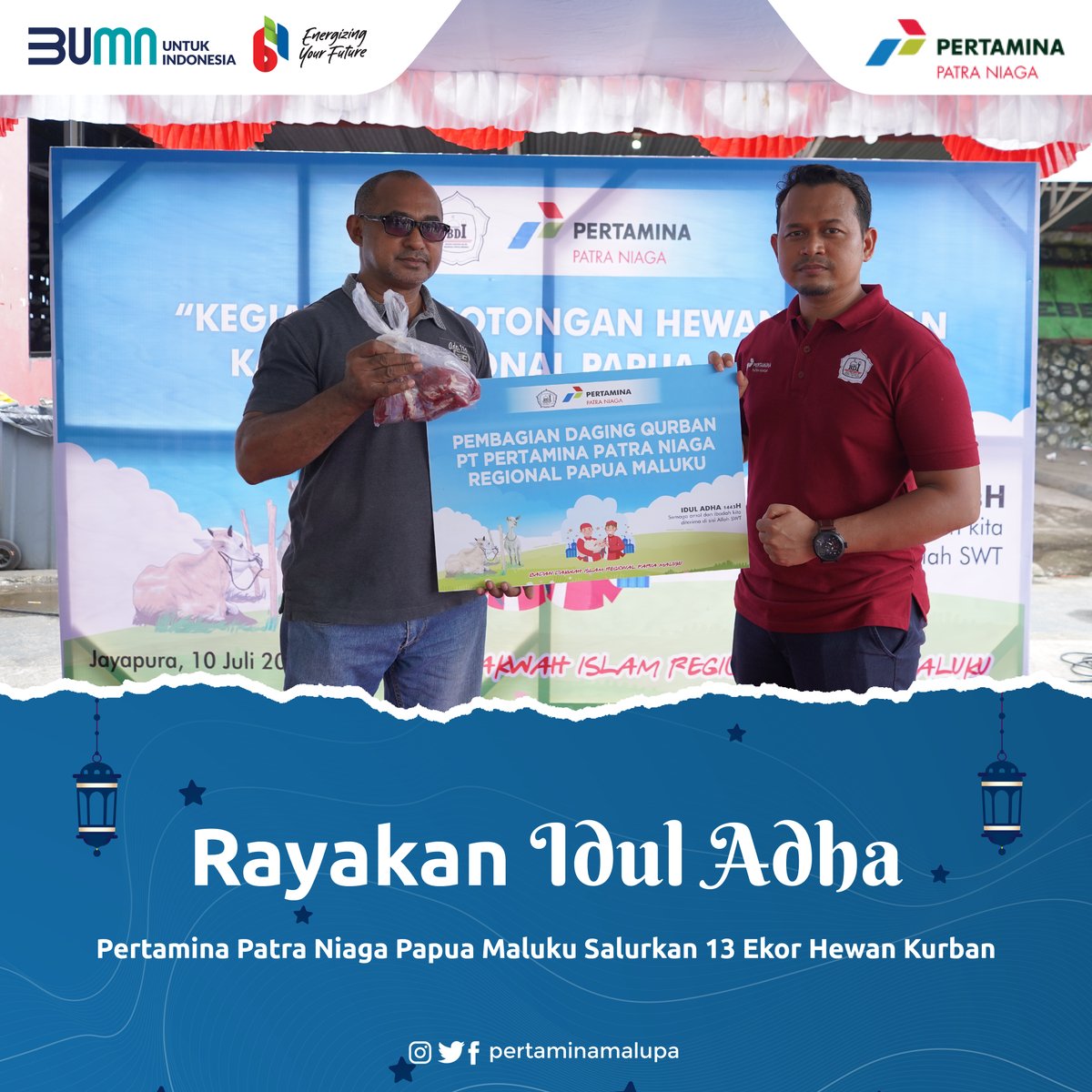 Pertamina Papua Maluku on Twitter: "Rayakan Idul Adha, Pertamina Patra Niaga Regional Papua ...