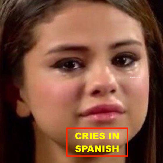 Selena Gomez Crying Face