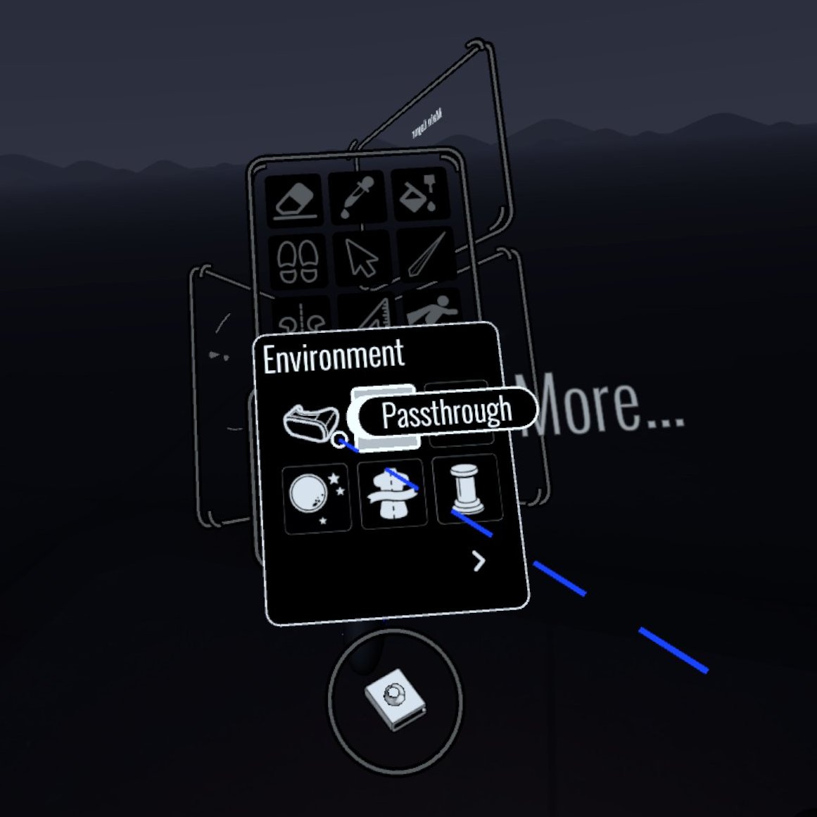 Open Brush on Twitter: "Passthrough can be accessed from the Environment panel in Open Brush ⛰ ...