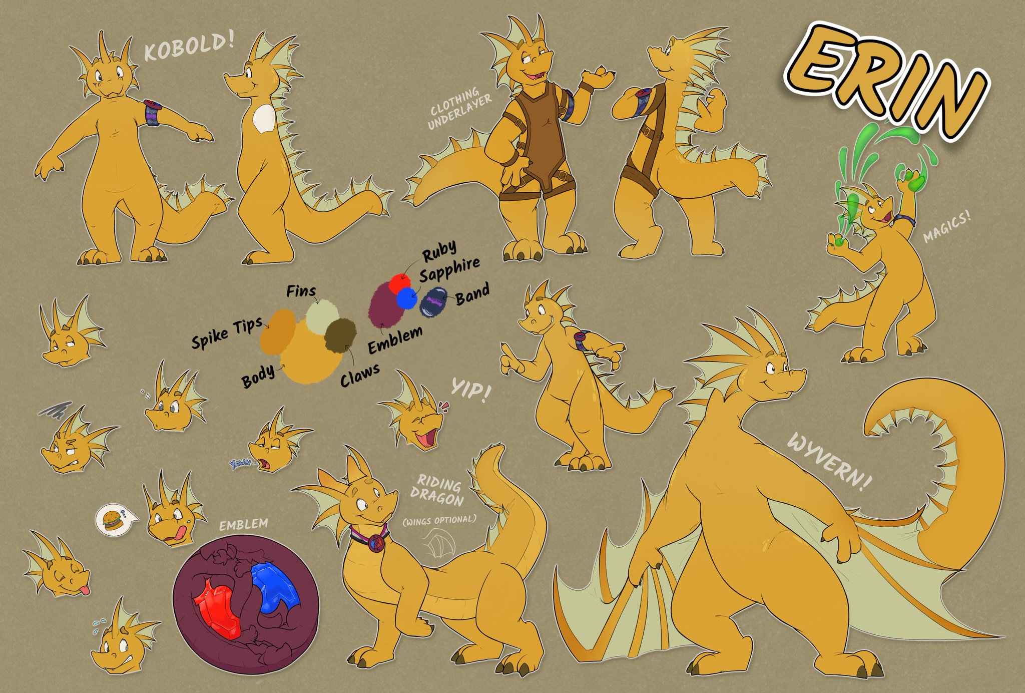 DrgnDraws on Twitter: "Kobold ref sheet - Erin! - For @Rufellen https://t.co/wxaRASP5kI" / Twitter