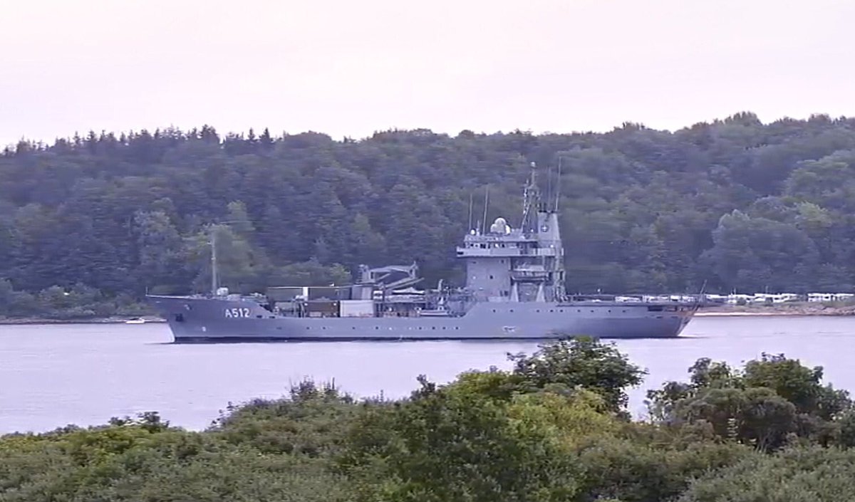 WarshipCam on Twitter: "German Navy Elbe-class tender FGS Mosel (A512) leaving Kiel, Germany ...
