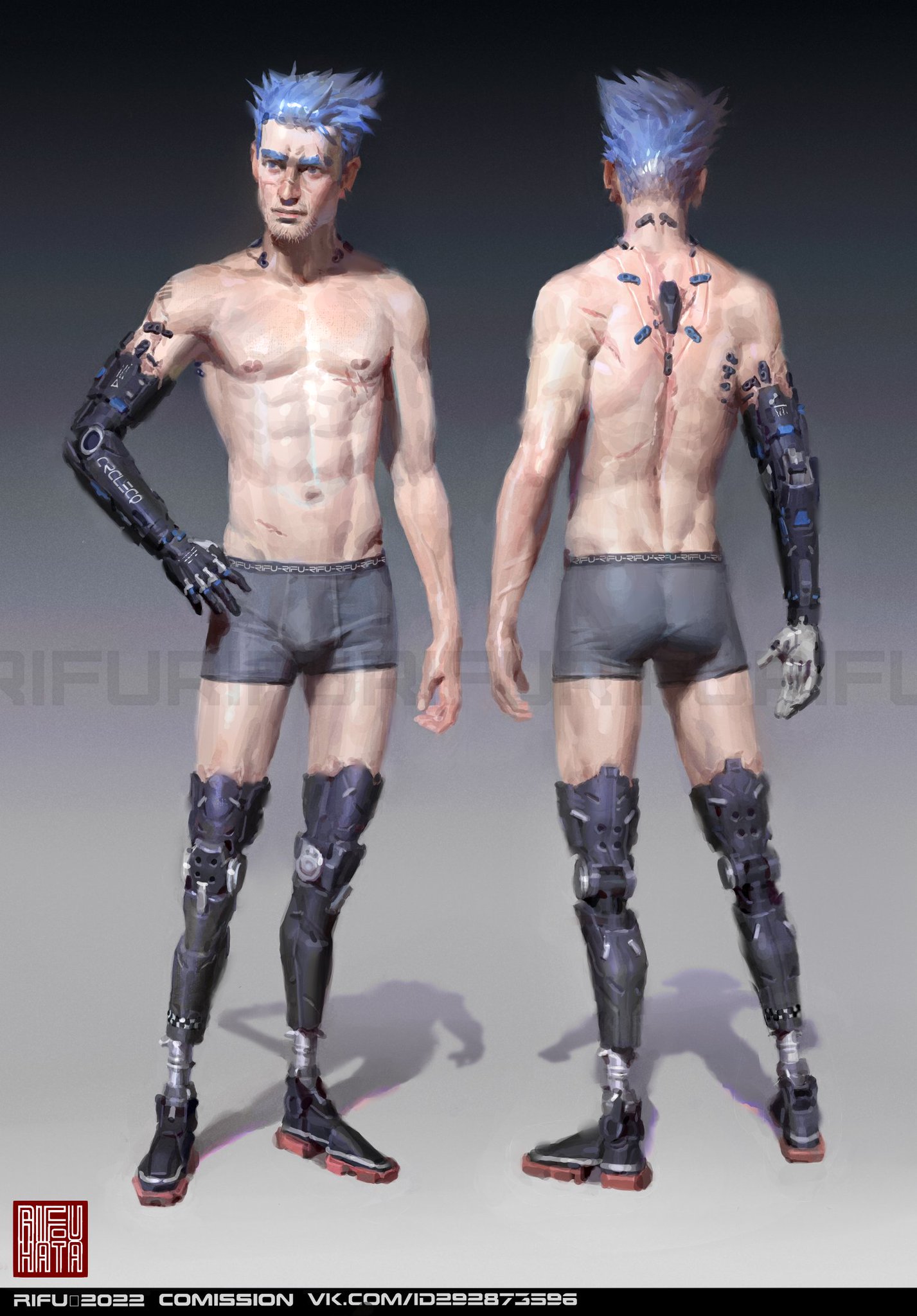 RIFU☢️ on Twitter: "This is the first time I drew a character design reference as a commission ...