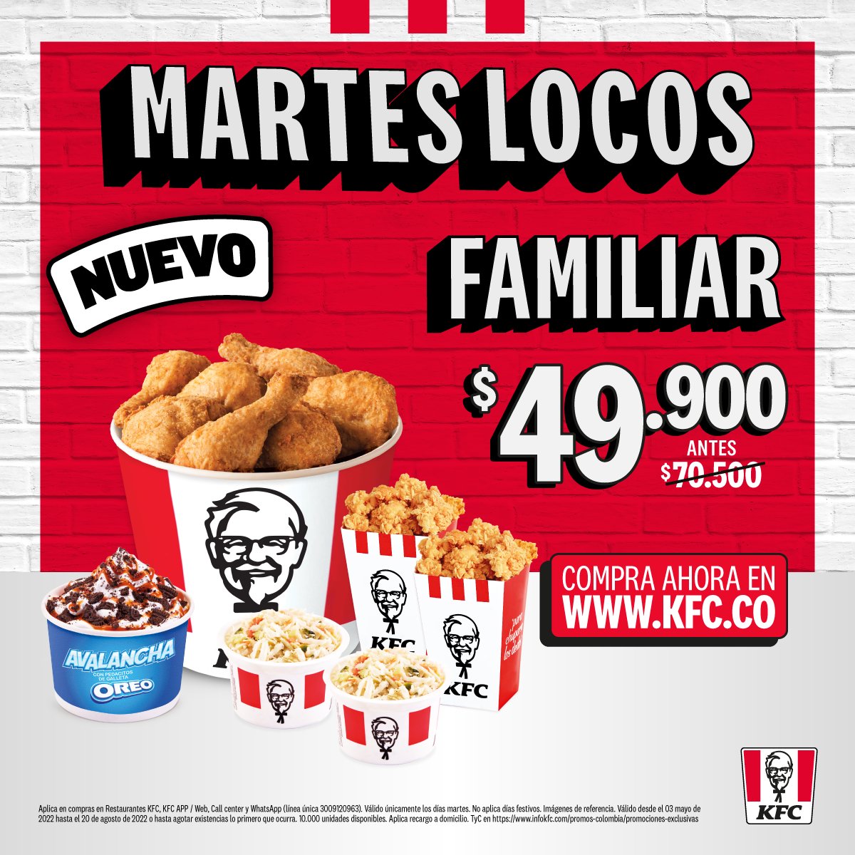 Perder la paciencia Adelante papa combos kfc colombia claro Consciente ...