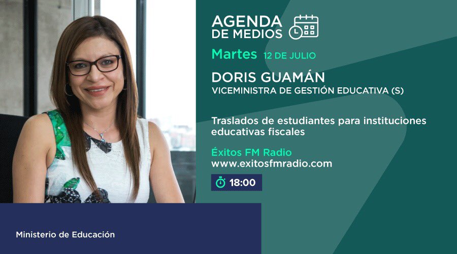 Ministerio de Educación del Ecuador on Twitter: "HOY | Sigue la entrevista de la viceministra de ...