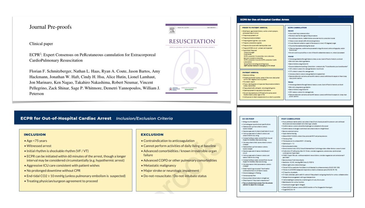 ELSO on Twitter: "RT @FOAMecmo: ECPR2 🫀 inclusion/exclusion criteria 🫀 best practices for #ECPR ...