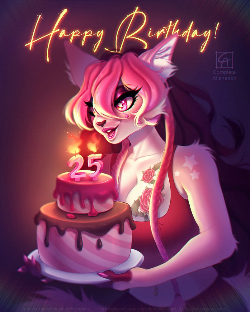 Complete Alienation | Furry art🔞 on Twitter: "Happy Birthday to me!🥳 I turned 25 today, a small ...