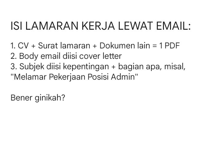 BACA RULES DI (bit.ly/worksfess) on Twitter: "Halo, ini udah bener belum tata cara kirim email ...