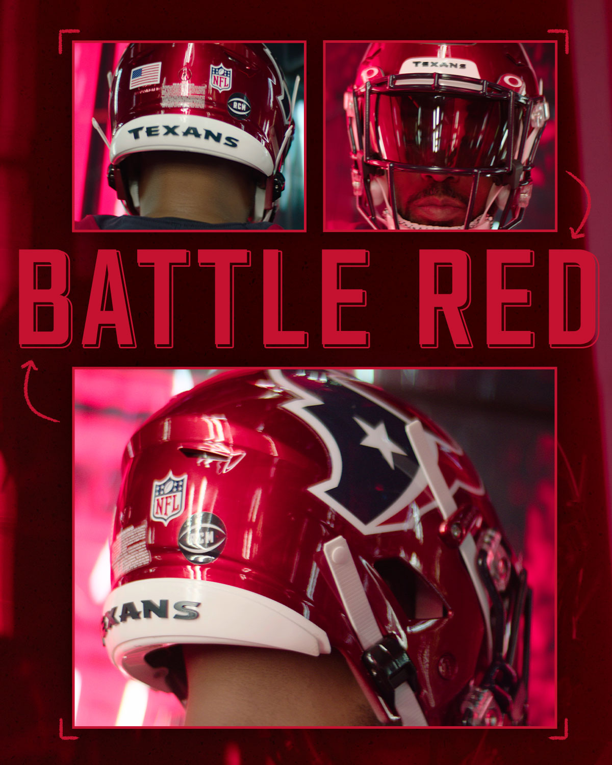 Red Texans Helmet