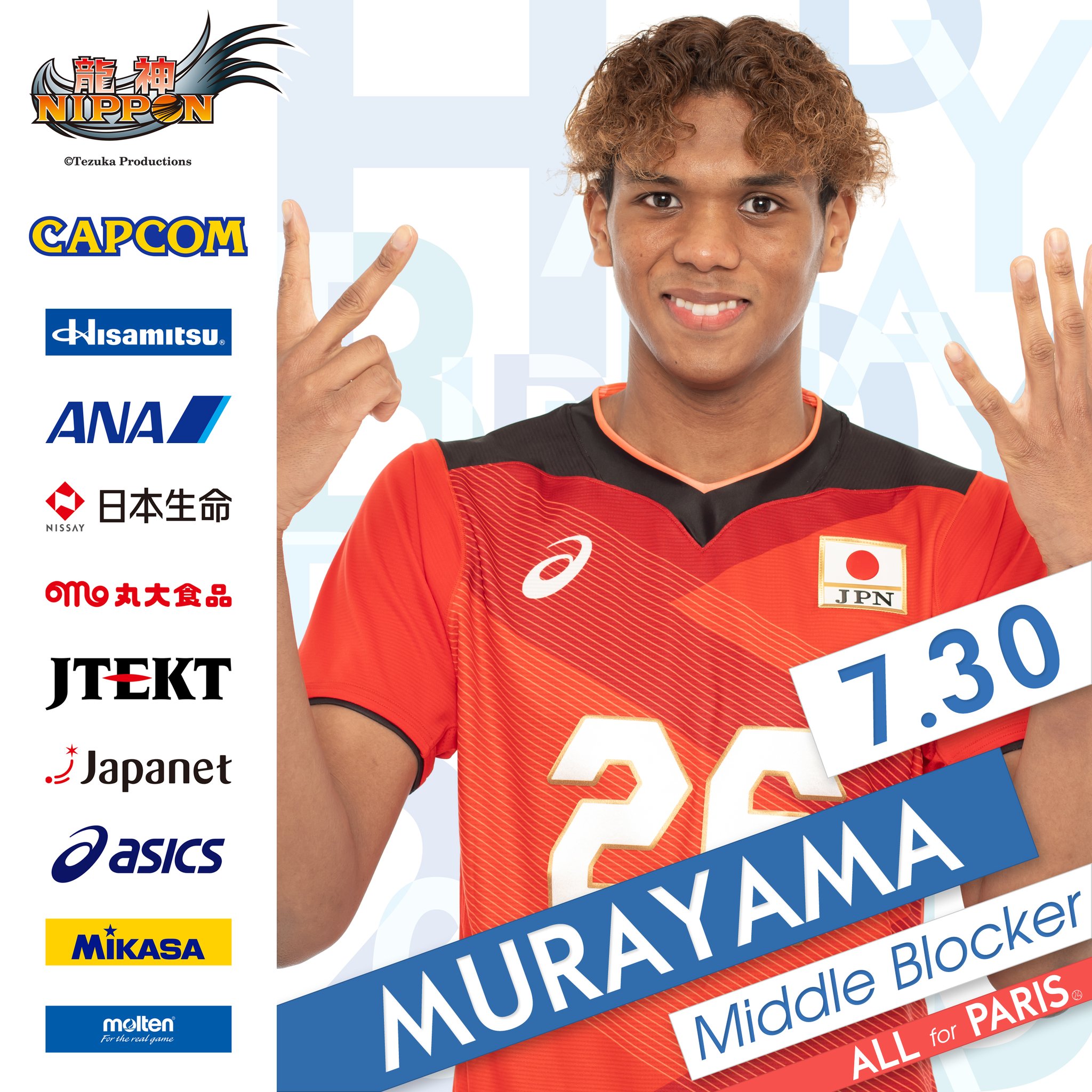 公益財団法人日本バレーボール協会 On Twitter 【 Hbd】 2022 07 30 2022年度 龍神nippon メンバー