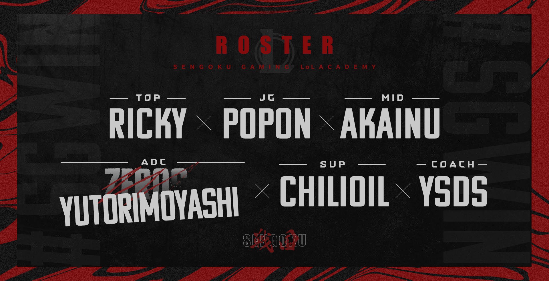 Sengoku Gaming on Twitter: "【LJL 2022 Academy League】 🟥Sengoku Gaming Academy🟥 TOP: @Duke_kiri ...