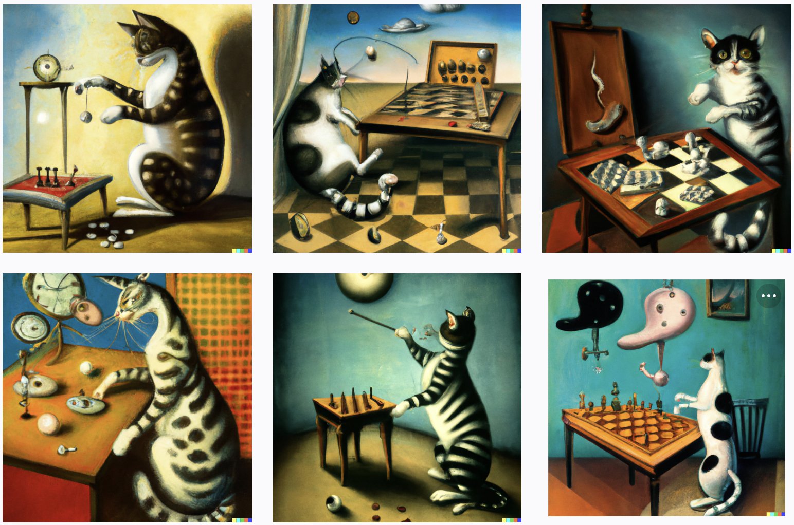 Salvador Dali Portrait Cat