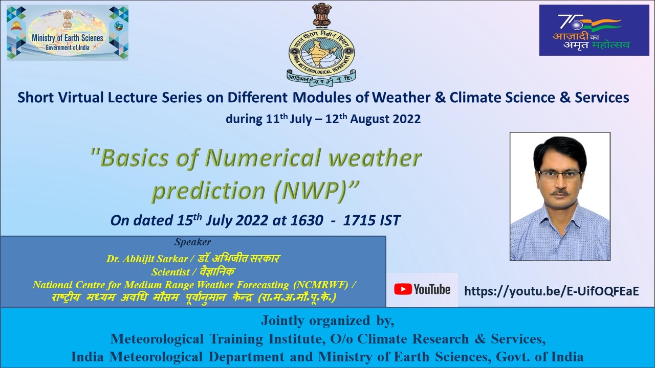 India Meteorological Department on Twitter: "The lectures are jointly organised by ...