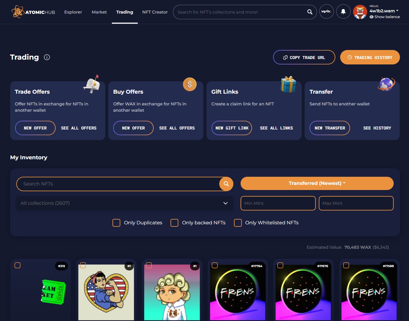 AtomicHub on Twitter: "📢 UPDATE: Our trading redesign is now live ...