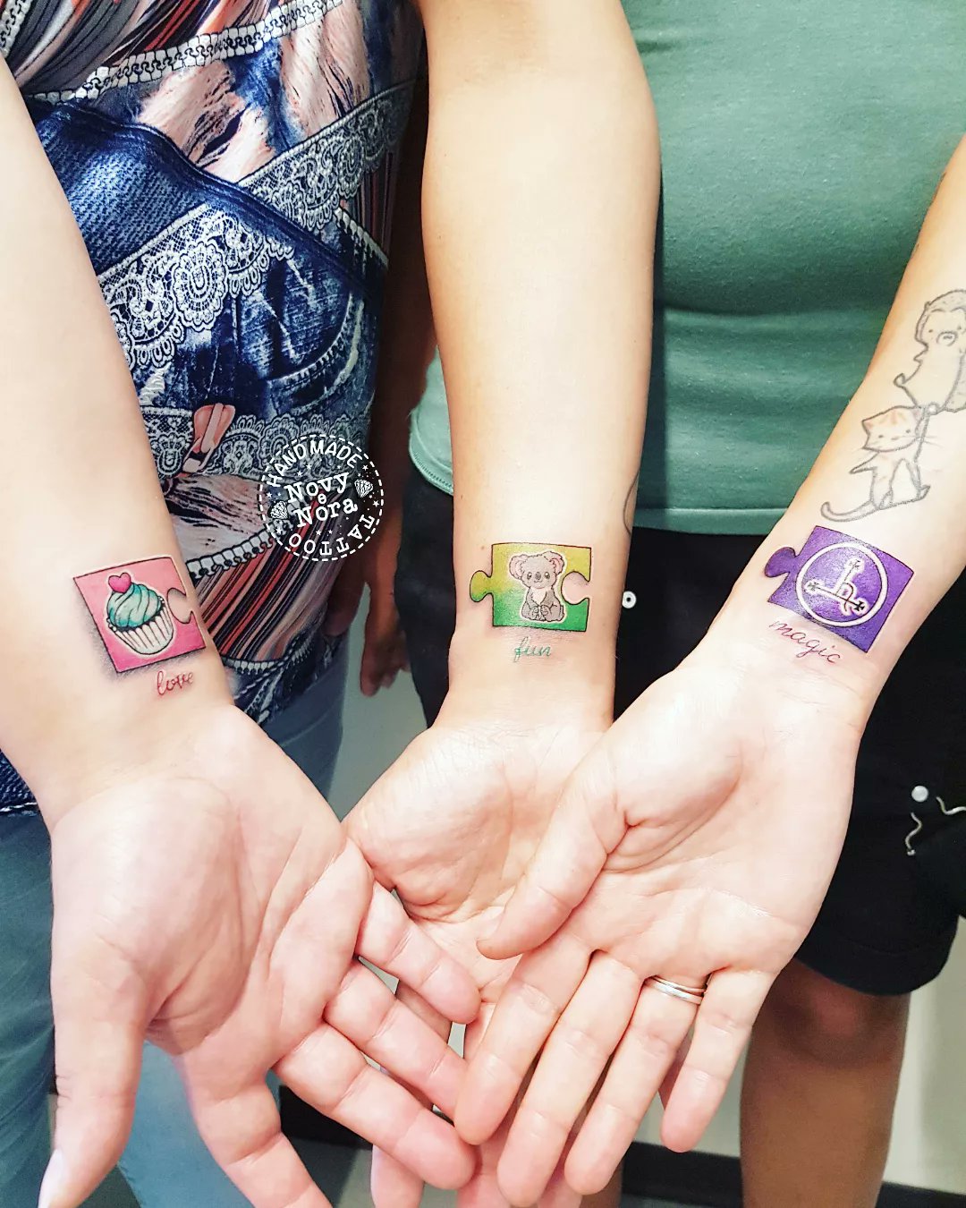 Matching Puzzle Pieces Tattoos 20 Small Couple Tattoo Ideas You Won't