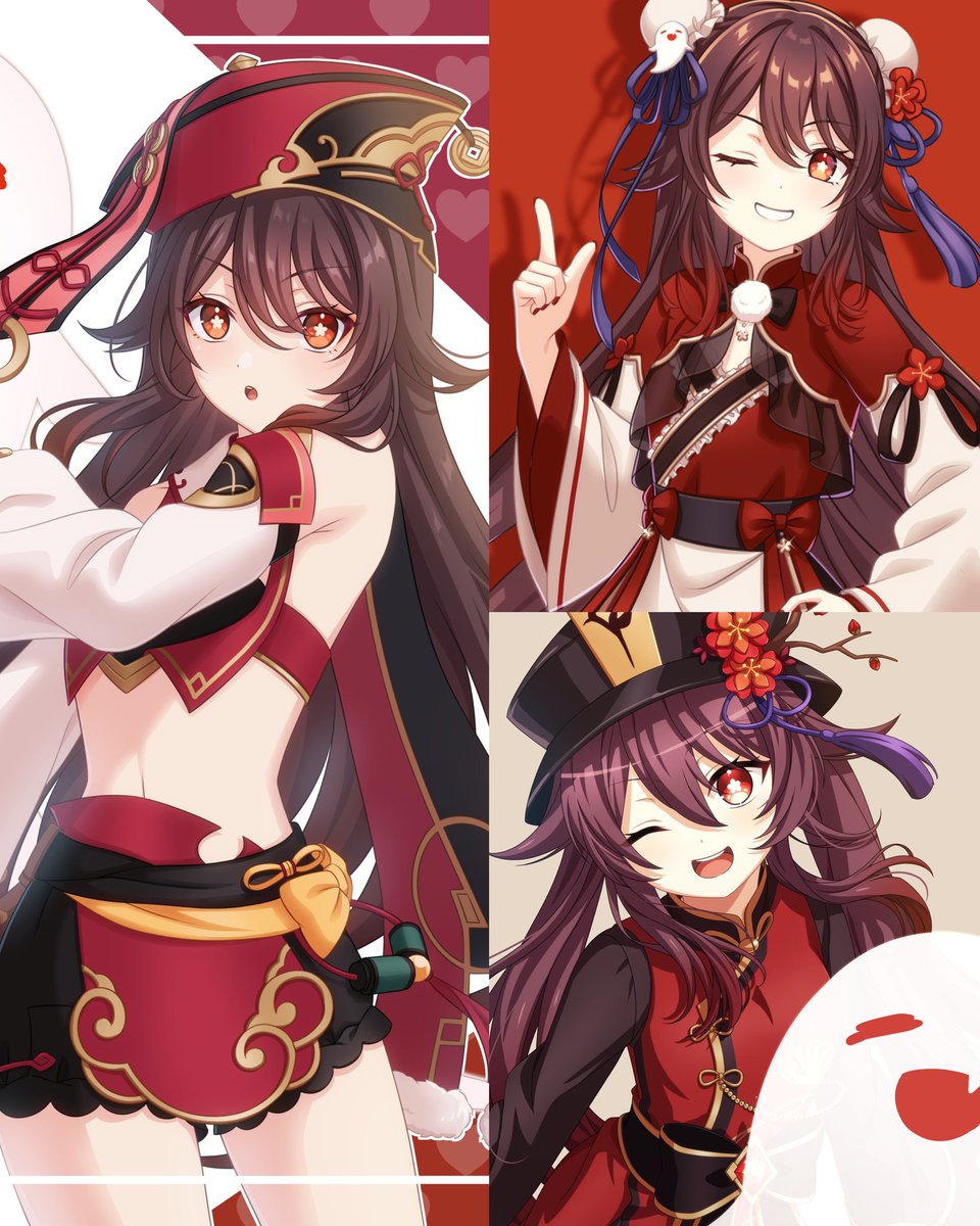 胡桃「原神 Genshinimpact 胡桃生誕祭2022 胡桃ちゃん、お誕生」🎍🐶ぽち丸🎨🎍のイラスト