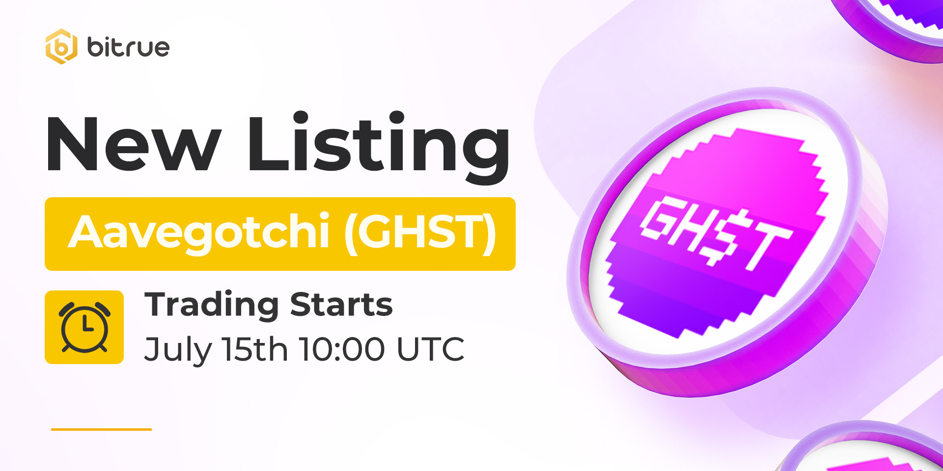 Bitrue on Twitter: "#Aavegotchi $GHST is coming to Bitrue spot trading. @aavegotchi - Deposits ...