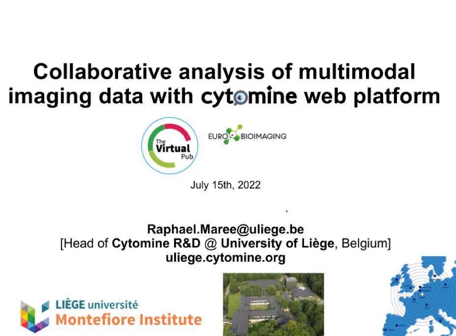 Euro-BioImaging ERIC on Twitter: "Great talk 👏 by Raphaël Marée of @cytomine_uliege at today's # ...