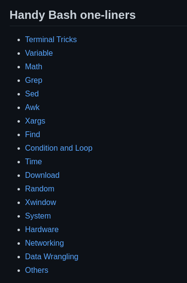 Emad Shanab - أبو عبد الله on Twitter: "Bash-Oneliner:- A collection of handy Bash One-Liners ...