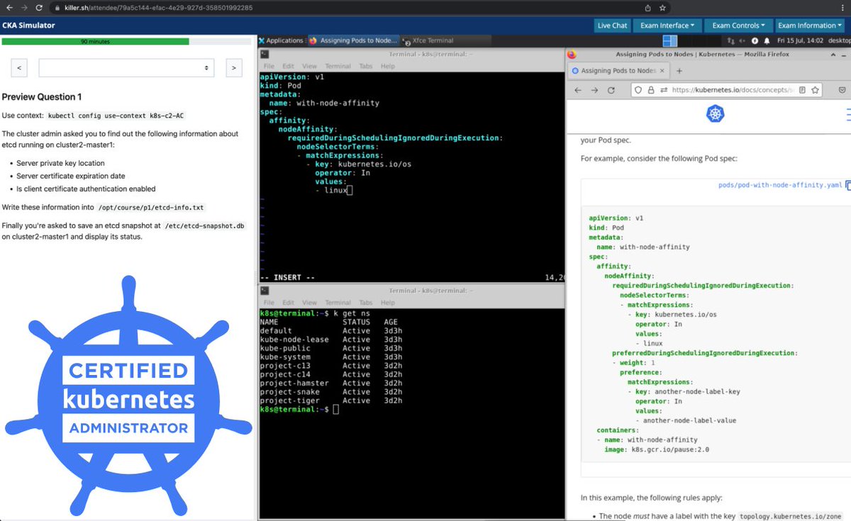 killer.sh CKA environment is now matched to what PSI bridge has : r ...