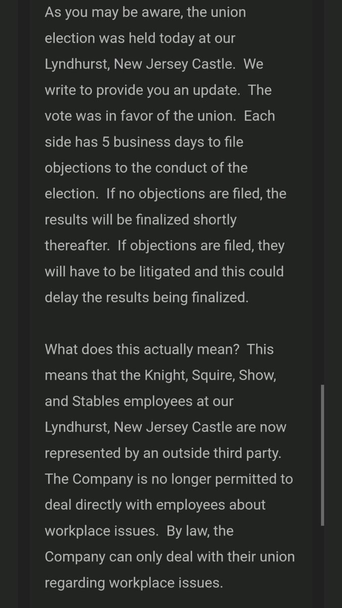 Here is the full text the Medieval Times CEO sent out to non-union ...
