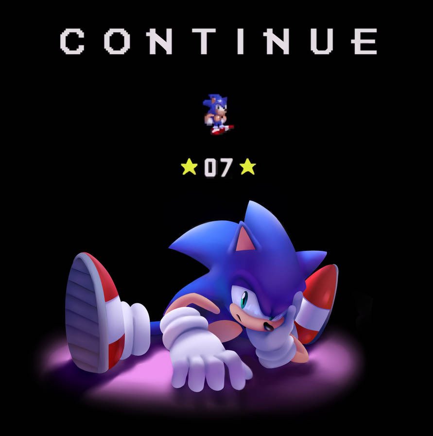 Sonic Game Over Screen