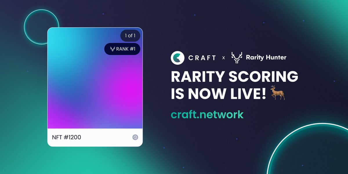 The @RarityhunterNft score integration is now live in Craft. You can ...