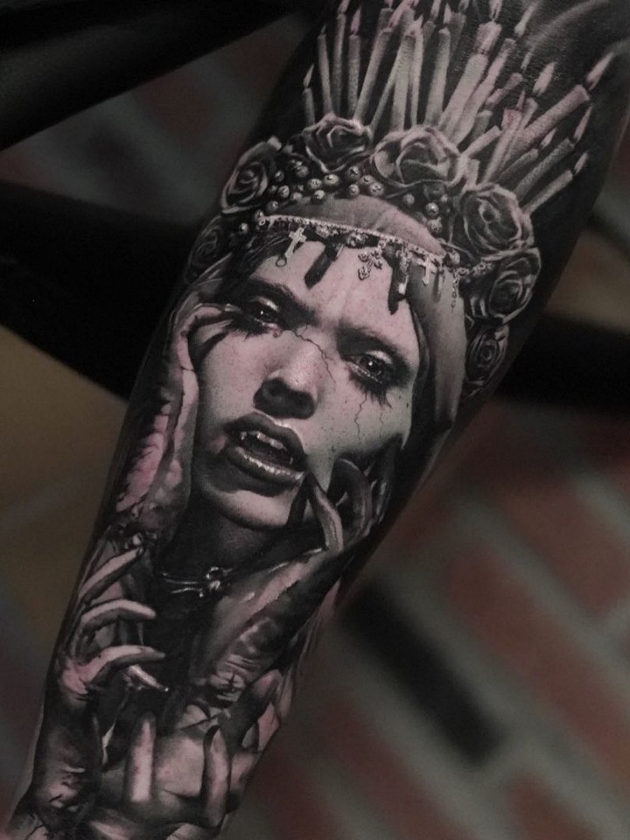 Vampire Sleeve Tattoo