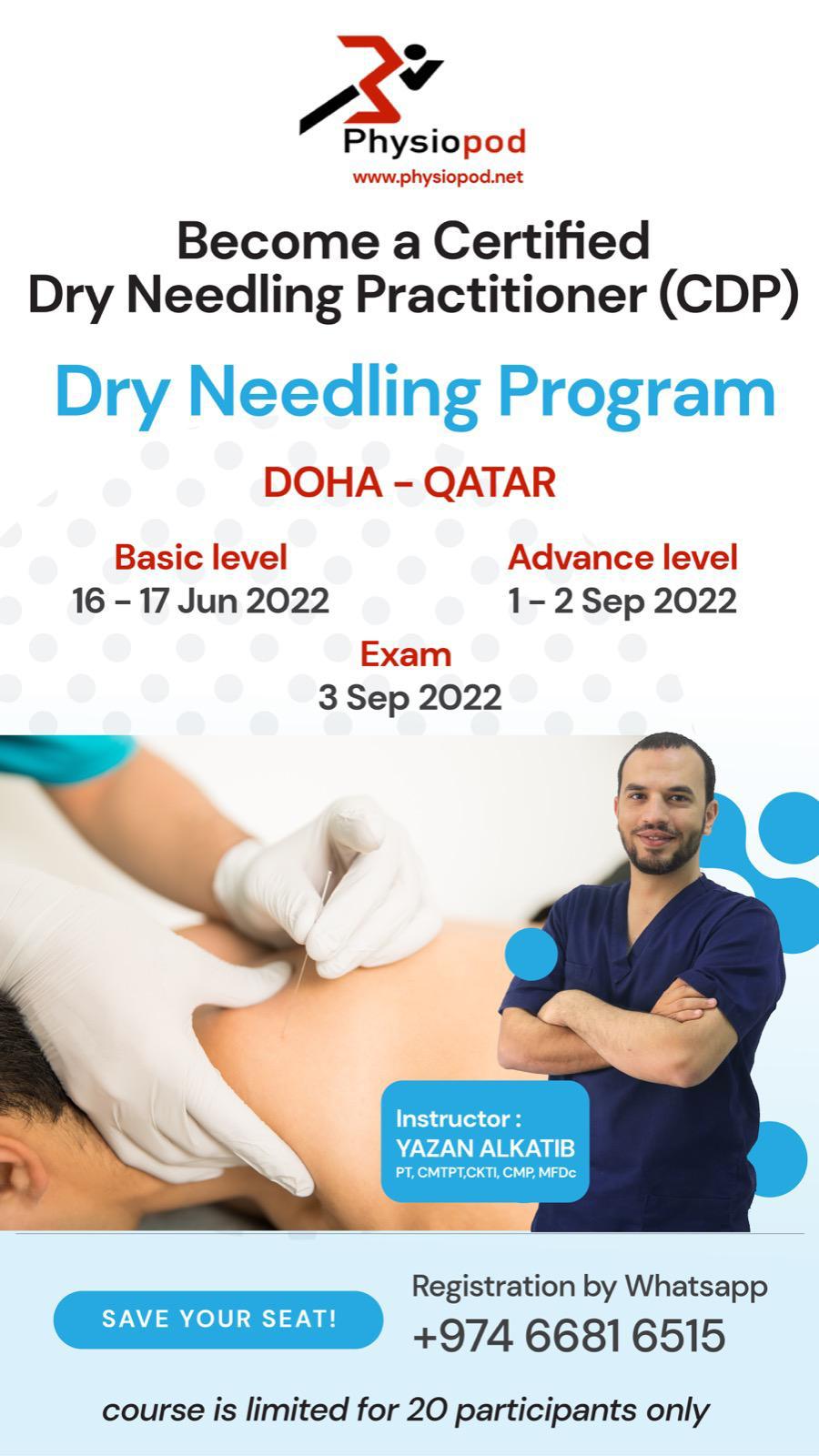 Physiopod on Twitter: "Next Advance Dry Needling Course 1-2 September 2022. DOHA-QATAR Book Your ...